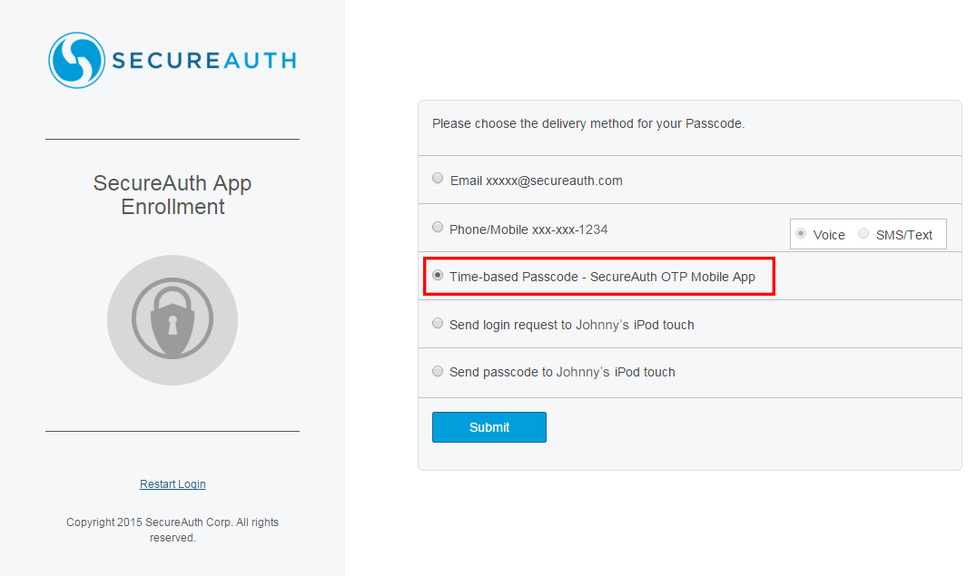 SecureAuth Passcode App for Windows