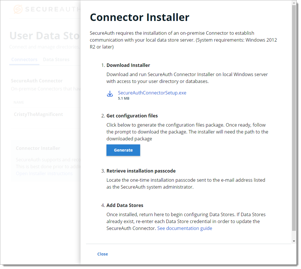 SecureAuth Connector installation