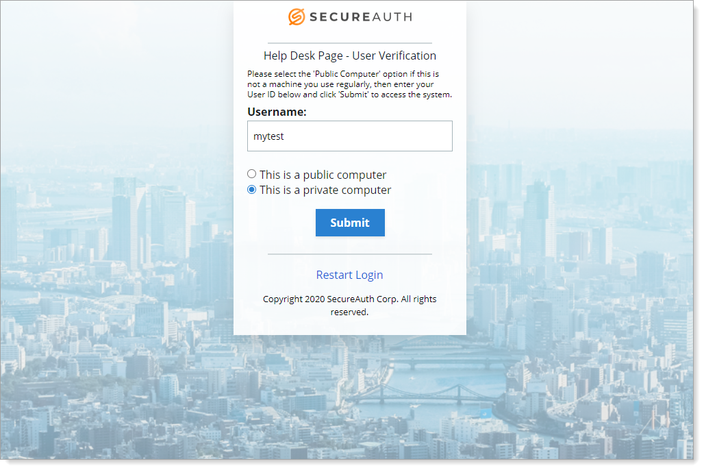 Help Desk User Verification Process