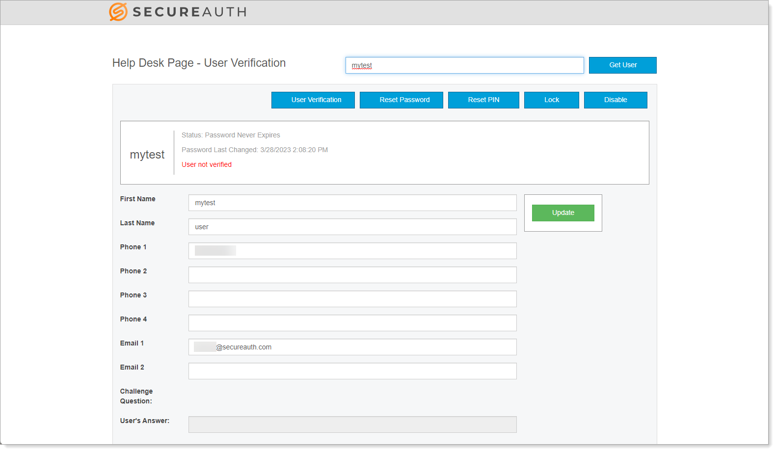 Help Desk User Verification Process
